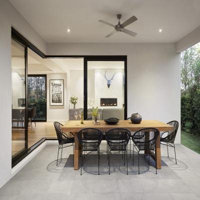 China Toughened Glass White Aluminum Sliding Doors Powder Coating for sale
