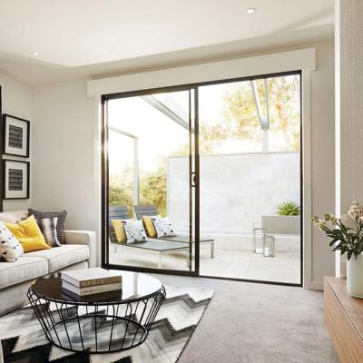China Powder Coating Exterior Aluminum Sliding Doors Left And Right Pull for sale