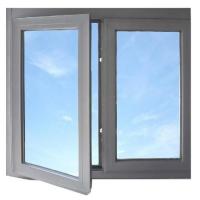 China Waterproof Double Glass Aluminum Casement Window Heat Insulation 1.8mm Frame for sale