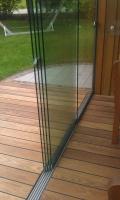China White Commercial Aluminum Sliding Doors Office Three Track Corner for sale
