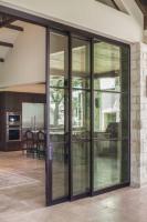 China White Commercial Aluminum Sliding Doors Office Three Track Corner for sale