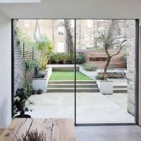 China Grey Glazed Aluminum Sliding Door Double Tinted 1.4mm 1.6mm 100 Series for sale