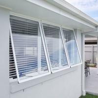 China White Exterior Aluminum Window Awnings Vertical Swing Open for sale