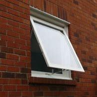 China Aluminum Top Hung Awning Window Double Tempered Glass Waterproof Bathroom for sale
