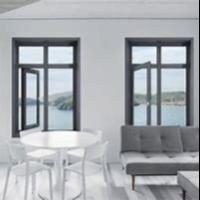China Golden Brand Powder Coated Aluminum Casement Window Soundproof Double Tempered Glass 70nm-100um for sale