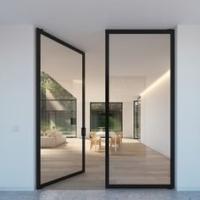China Aluminum Hinged Door with 24mm Double Tempered Glass Sound Insulation AS2047 for sale