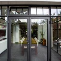 China Aluminum Hinged Door with 24mm Double Tempered Glass Sound Insulation AS2047 for sale