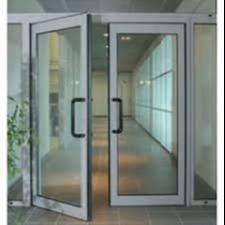 China Tempered Glazed Aluminum Hinged Screen Doors Powder Coating for sale