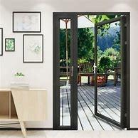 China Aluminum Casement Door 100 Series Double Tempered Glass 1.4mm-2.0mm Frame Hinged Door for sale