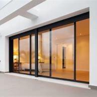 China Double Glazed Powder Coated Aluminium Sliding Doors 5mm Glass 12A Air Gap for sale