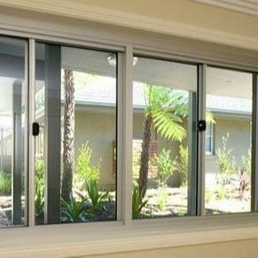 China Tempered Glass Aluminium Frame Sliding Window ISO9001 for sale