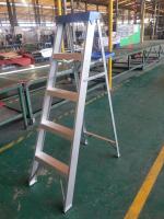 China Folding 4 Step Aluminum Ladder 1.2-1.7mm 100-150KG for sale