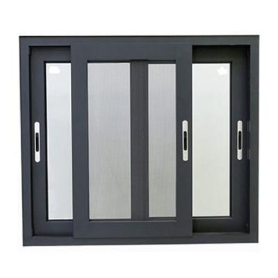 China Soundproof Anodized Aluminum Sliding Windows Double Glazed for sale