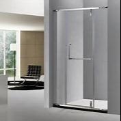 China Waterproof Aluminum Hinged Shower Door Double Tempered Glass 24mm Glazing for sale