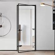 China Waterproof Aluminum Hinged Shower Door Double Tempered Glass 24mm Glazing for sale