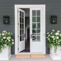 China Garden Villa Hinged Aluminum Screen Doors Electrophoresis for sale