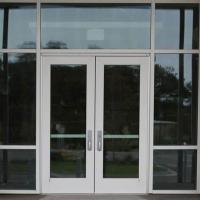 China Spray Tempered Glass Aluminum Hinged Door Waterproof for sale