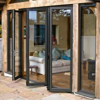 China External Aluminum Folding Door Shopping Mall Power Coating for sale