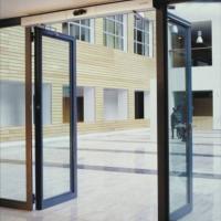 China Aluminum Casement Door 100 Series Double Tempered Glass Weatherproof Customizable for sale
