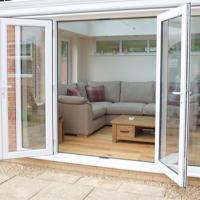 China Aluminum Casement Door 100 Series Double Tempered Glass Weatherproof Customizable for sale