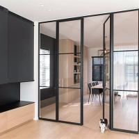 China Supermarket Hotel Aluminum Hinged Door Tempered Double Glass for sale