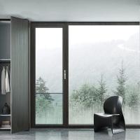 China Supermarket Hotel Aluminum Hinged Door Tempered Double Glass for sale