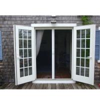 China Supermarket Hotel Aluminum Hinged Door Tempered Double Glass for sale