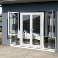 China Aluminum Hinged Casement Door Double Tempered Glass 24mm Wind Resistance Sun Room for sale