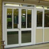 China Aluminum Casement Door with Double Tempered Glass 1.4mm to 2.0mm Custom Color for sale