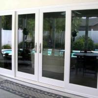 China Restaurant Double Hinged Aluminium Doors Fire Prevention for sale