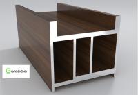 China Custom Extrusion Aluminum Profile Anodized Powder Coated Wood Grain for sale