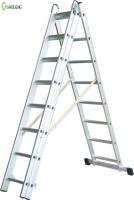 China Telescopic 3 Floor Aluminium Ladder 8 Step 1.4mm 150kg Capacity for sale
