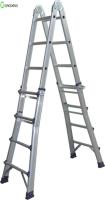 China 150kg Capacity 12 Step Aluminum Folding Ladder 1.4mm Thickness Portable for sale