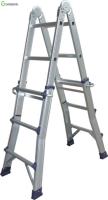 China 150kg Capacity 12 Step Aluminum Folding Ladder 1.4mm Thickness Portable for sale