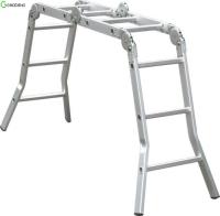 China Silver Oxide Folding Aluminum Step Ladder Heavy Duty for sale