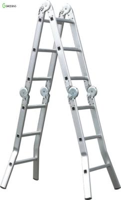 China Silver Oxide Folding Aluminum Step Ladder Heavy Duty for sale
