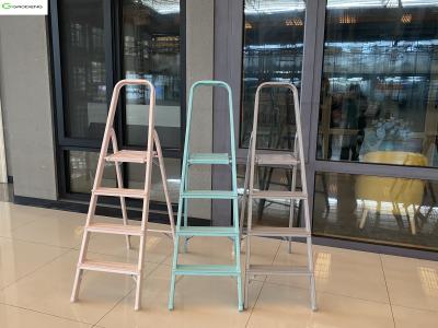 China 120 kg Capacity 4 Step Aluminum Ladder 1.0 mm Thickness Luxury Home Step Stool for sale