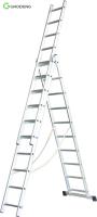 China High Strength 10 Step Aluminium Ladder Corrosion Resistance for sale