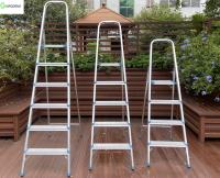 China Blue Plastic  Aluminum Folding Ladder 3-9 Steps Using Hight 65-198 cm for sale