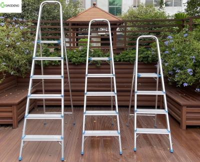 China Blue Plastic  Aluminum Folding Ladder 3-9 Steps Using Hight 65-198 cm for sale
