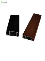China Wood Grain Extrusion Aluminum Profiles 6063 6061 High Hardness Good Feeling for sale