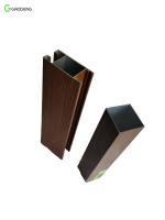 China Wood Grain Industrial Aluminum Profile 6000 Series T3-T8 Extrusion for Custom Doors Windows for sale