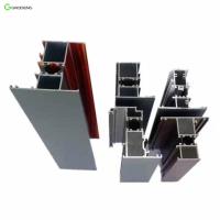 China Powder Coating Extrusion Aluminum Profiles 6063 50-80 Micron Great Feeling for sale