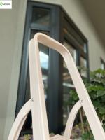 China Pink Aluminum Folding Ladder 4 Steps 1.0mm Thickness 120kg Capacity Anti Skid for sale