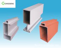 China Anodized Open Frame Curtain Wall Aluminum Profile 6063 T5 20 Micron Film for sale