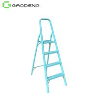 China Green 250mm Aluminum Folding Ladder 1.2mm Thickness 150kg Capacity EN131 for sale