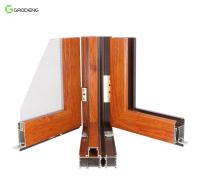 China Extrusion Aluminium Profile Doors And Windows Wood Grain for sale