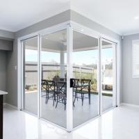 China Recyclable Aluminum Framed Sliding Glass Doors White Hotel for sale