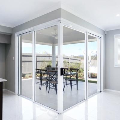 China Recyclable Aluminum Framed Sliding Glass Doors White Hotel for sale