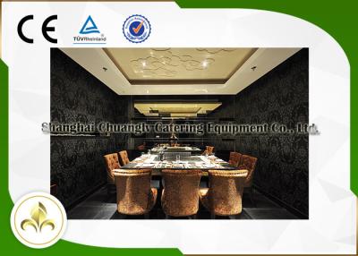 China Stainless Steel 304 Teppanyaki Grill Table , Japanese Restaurant Grill At Table for sale